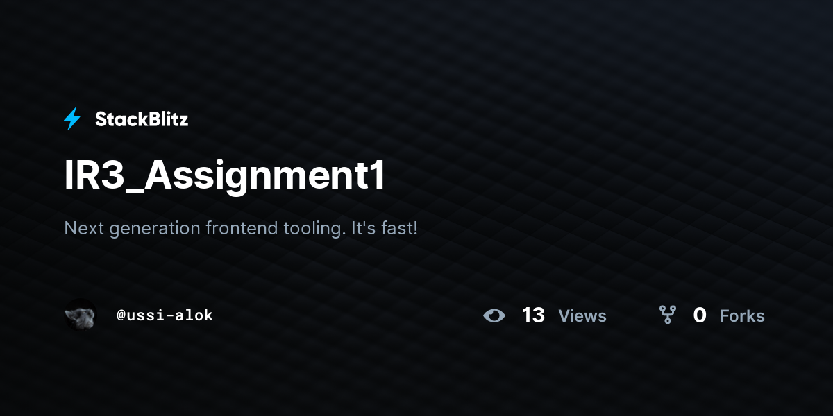 IR3_Assignment1 - StackBlitz