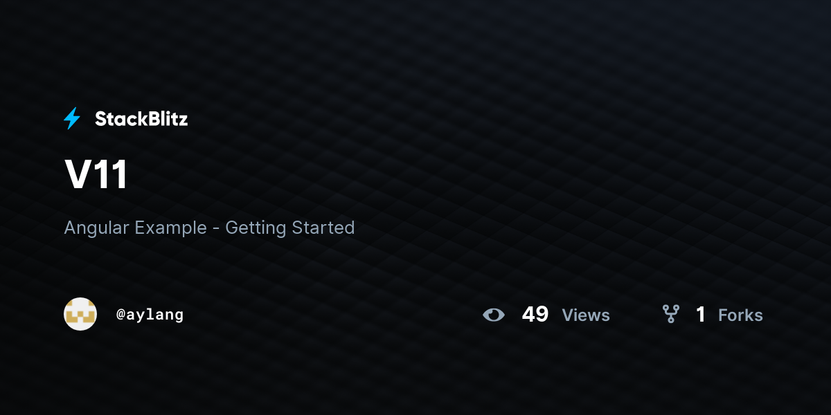V11 - StackBlitz
