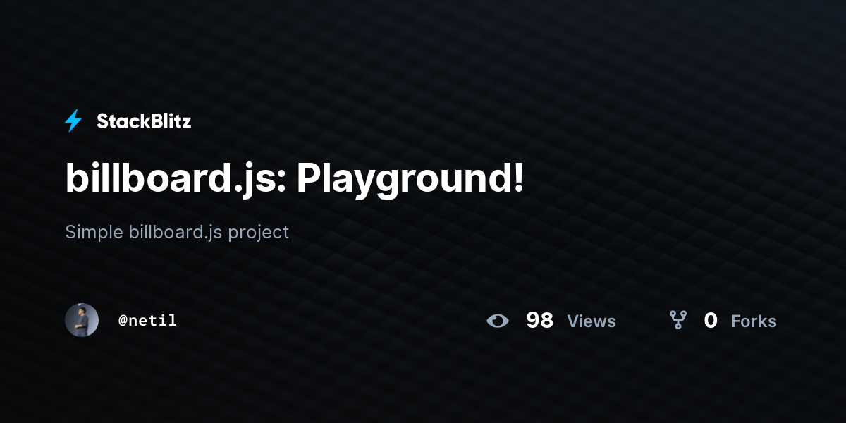 billboard.js: Playground! - StackBlitz