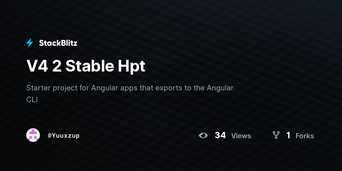 V4 2 Stable Hpt - StackBlitz