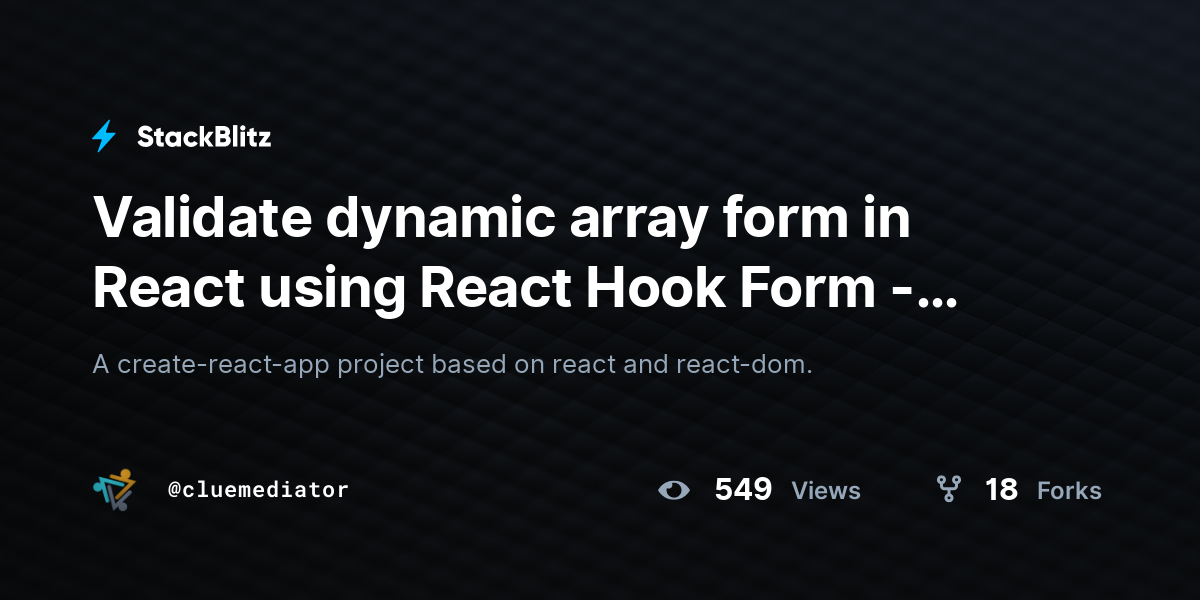 Validate dynamic array form in React using React Hook Form - Clue ...