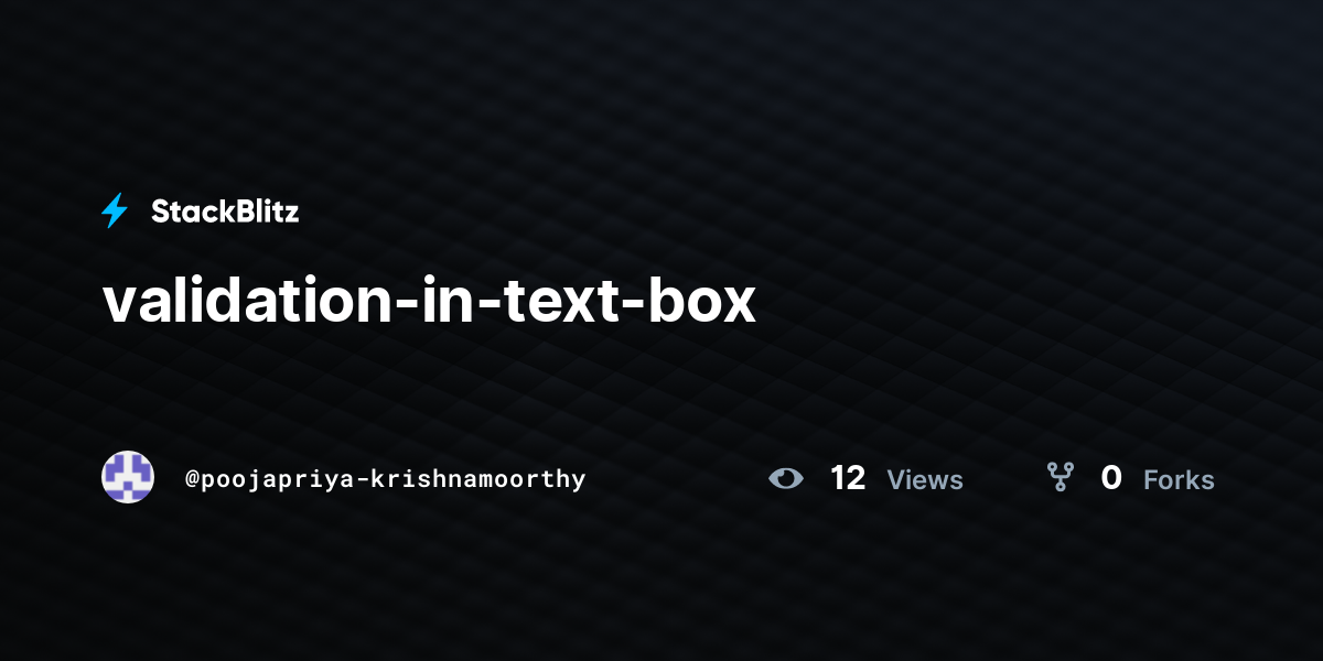 validation-in-text-box - StackBlitz