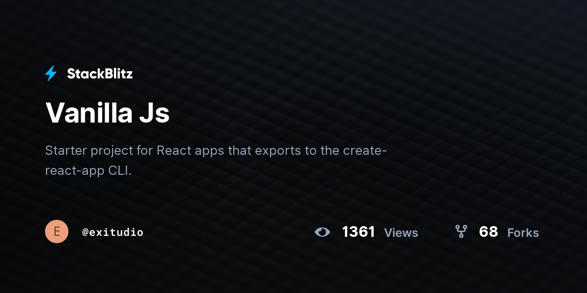 Vanilla Js - StackBlitz