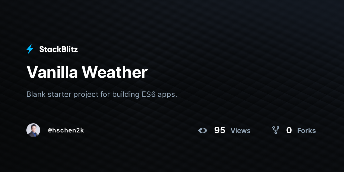 Vanilla Weather - StackBlitz