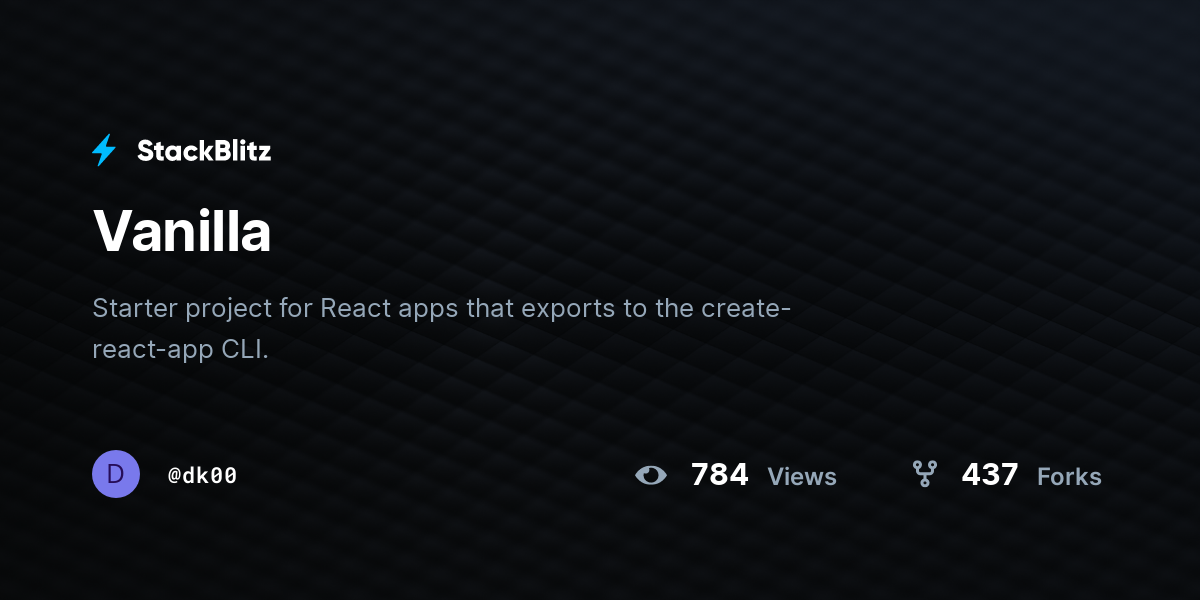 Vanilla - StackBlitz