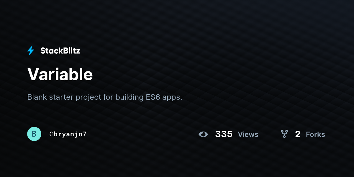 Variable - StackBlitz