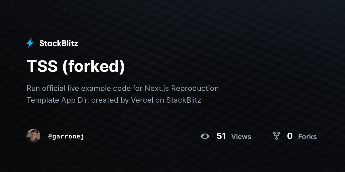 TSS (forked) - StackBlitz
