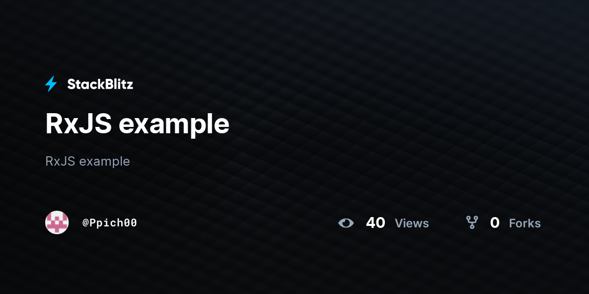 RxJS example - StackBlitz