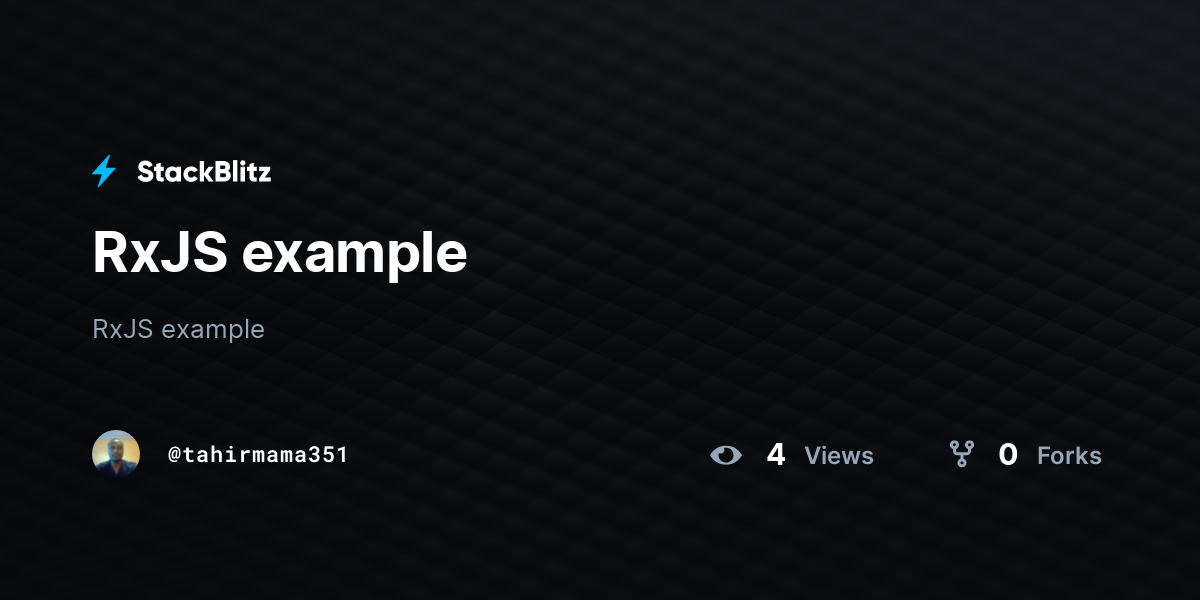 RxJS example - StackBlitz