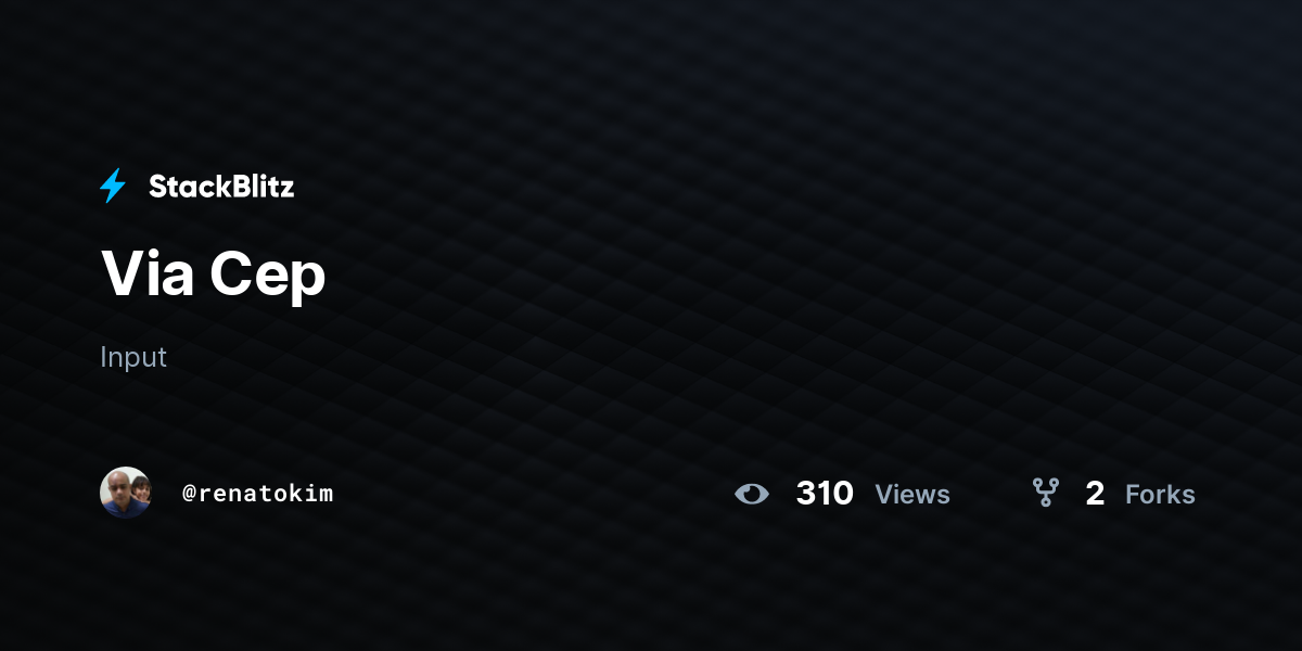 Via Cep - StackBlitz