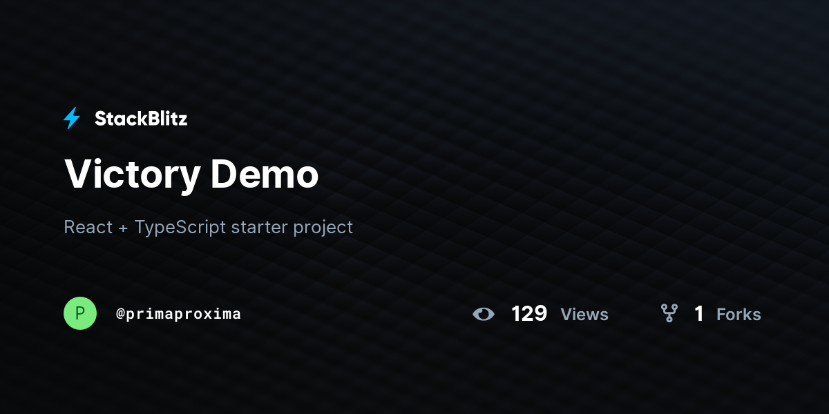 Victory Demo - StackBlitz