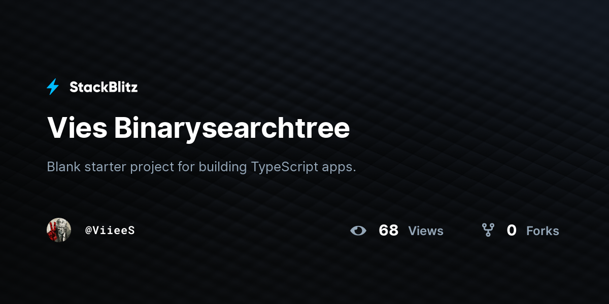 Vies Binarysearchtree - StackBlitz Vies Binarysearchtree - StackBlitz