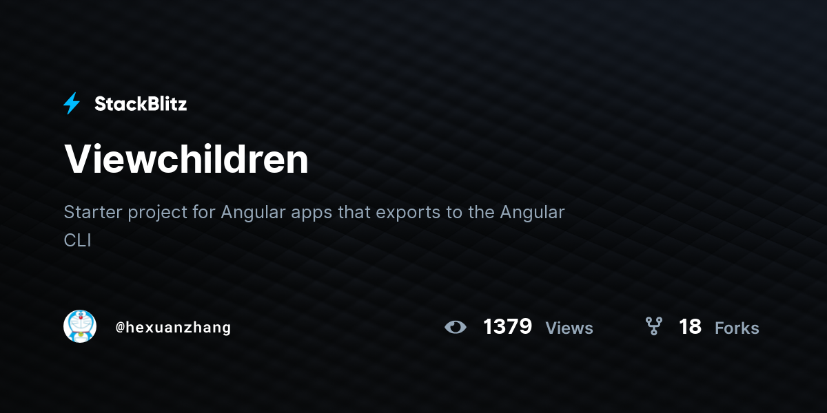 Viewchildren - StackBlitz