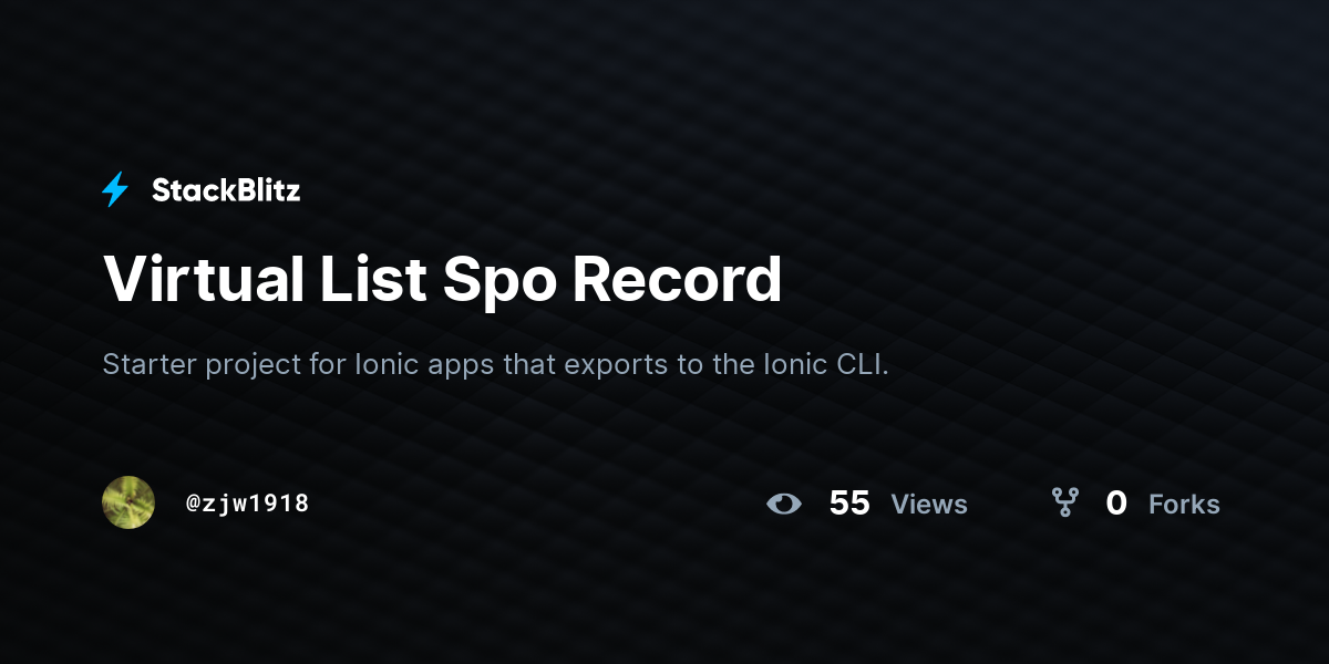 Virtual List Spo Record - StackBlitz