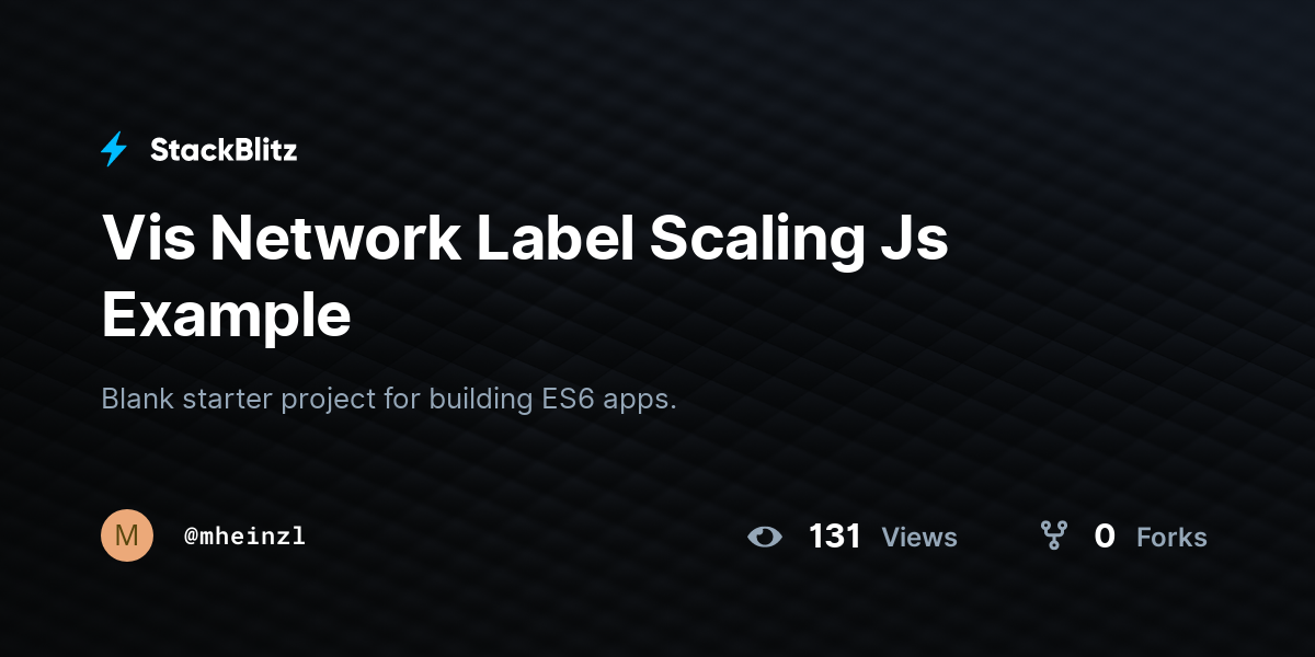 Vis Network Label Scaling Js Example - StackBlitz