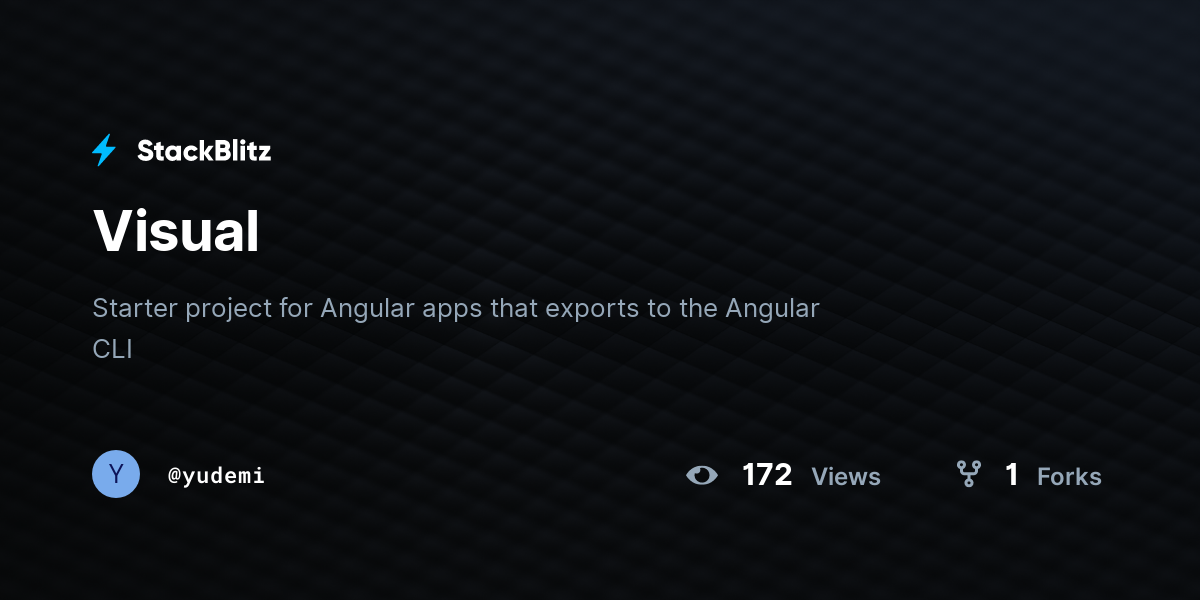 Visual - StackBlitz