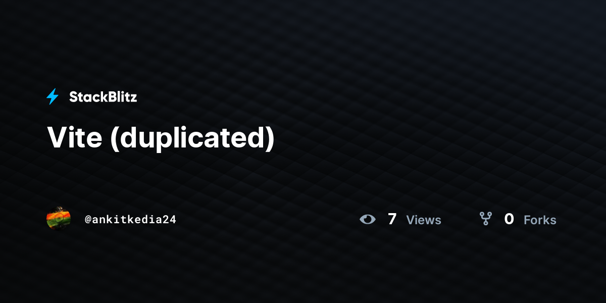 Vite (duplicated) - StackBlitz