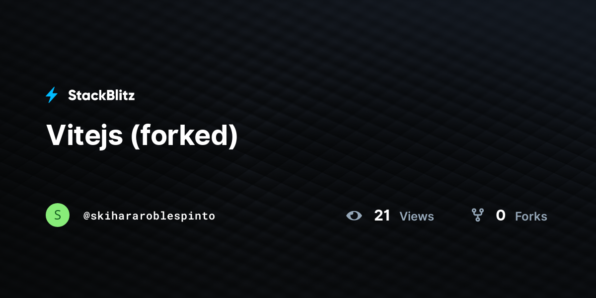 Vitejs (forked) - StackBlitz