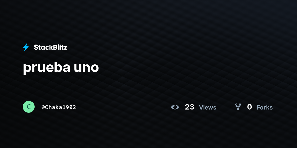prueba uno - StackBlitz