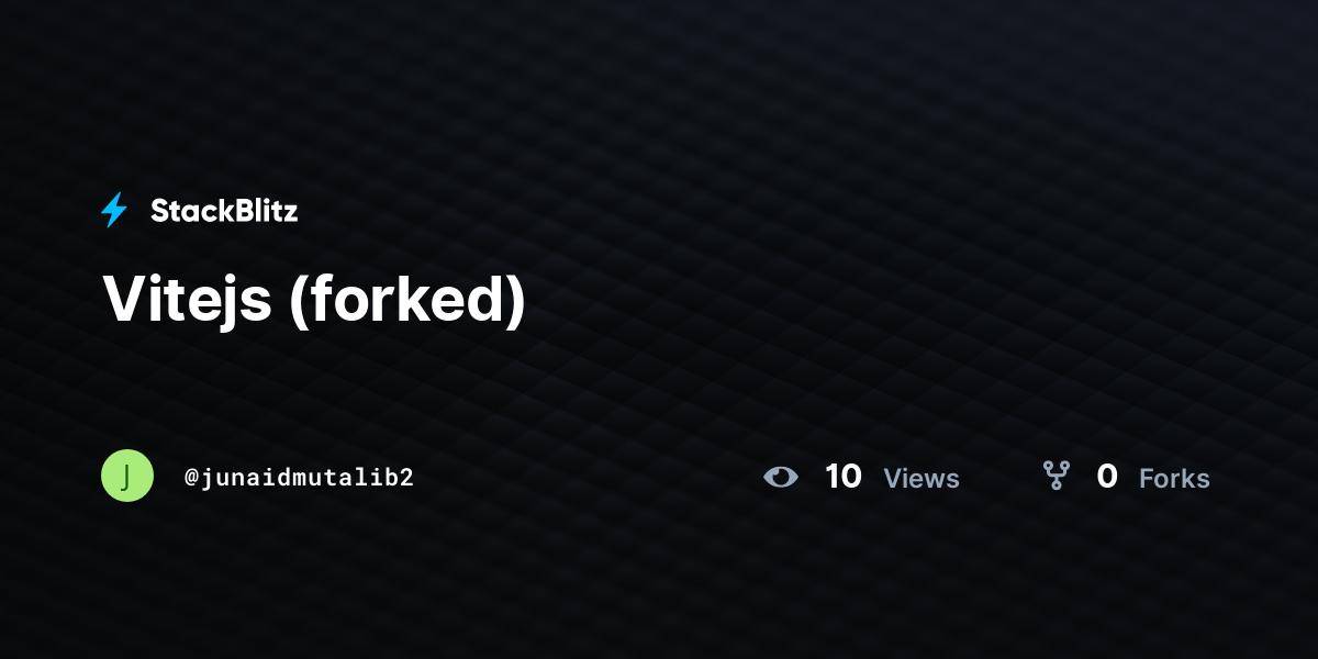 Vitejs (forked) - StackBlitz