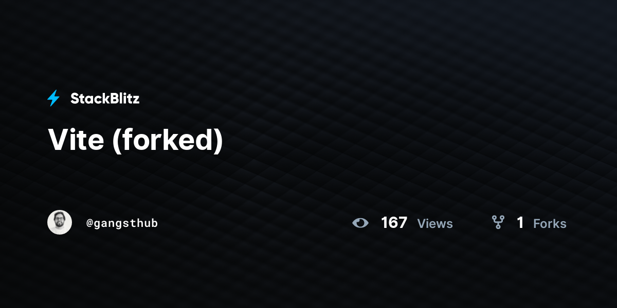 Vite (forked) - StackBlitz Vite (forked) - StackBlitz