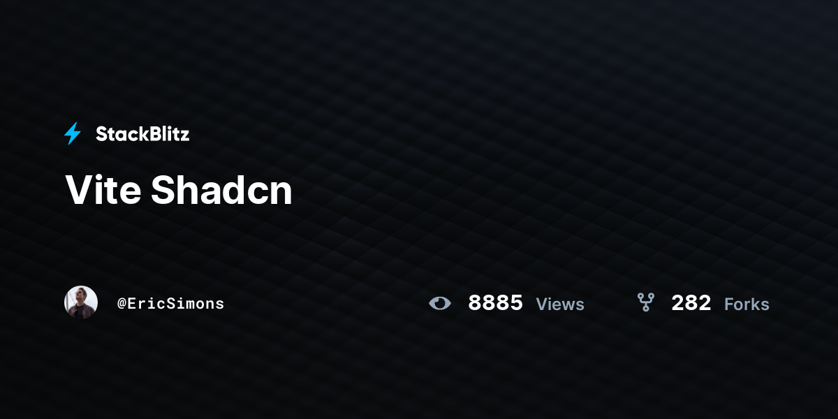 Vite Shadcn - StackBlitz
