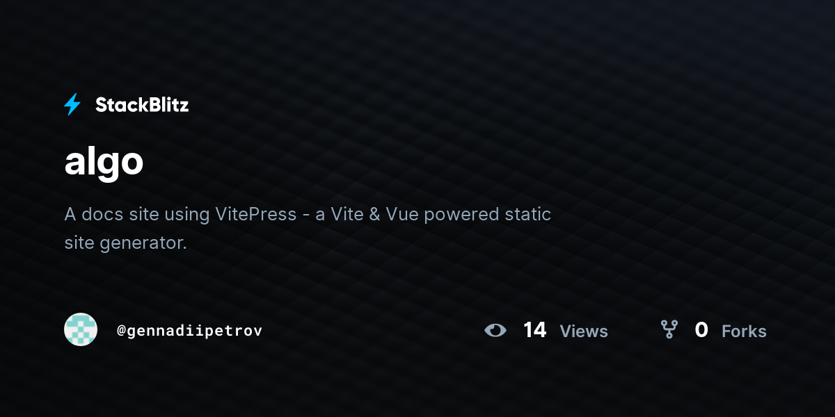algo - StackBlitz