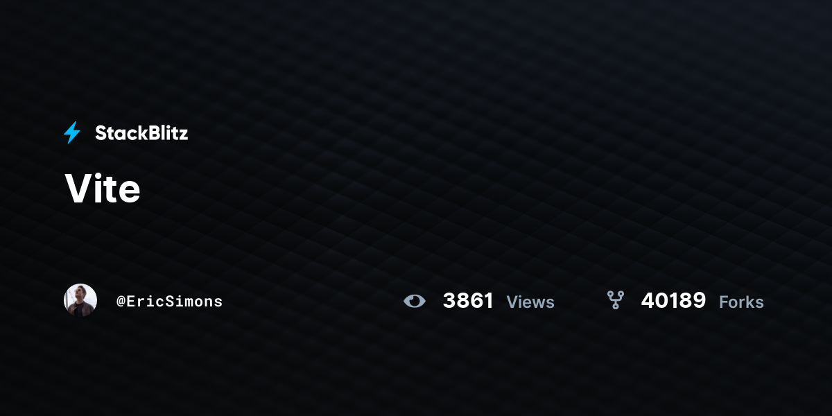 Vite - StackBlitz