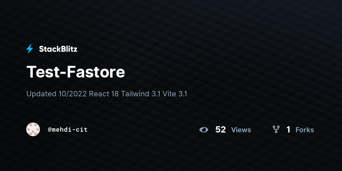 Test-Fastore - StackBlitz Test-Fastore - StackBlitz