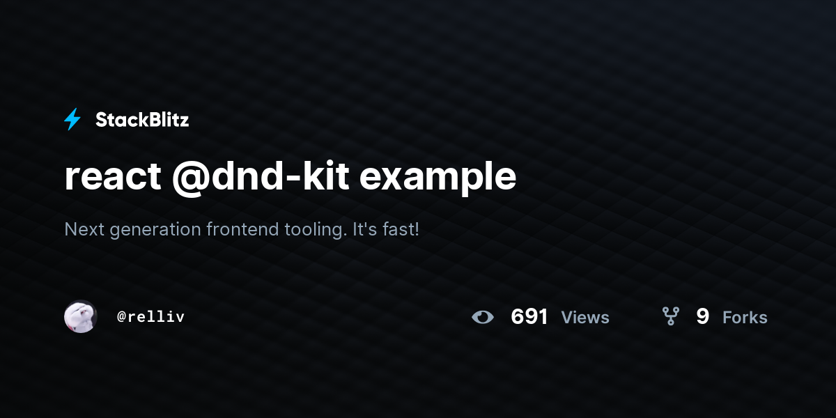 react @dnd-kit example - StackBlitz