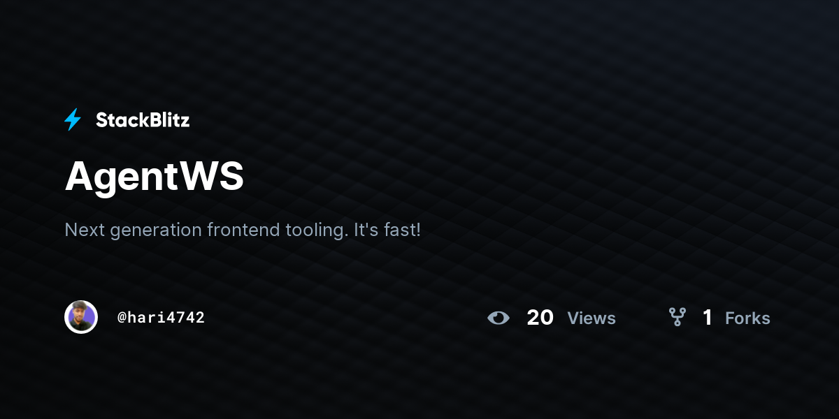 Agentws Stackblitz