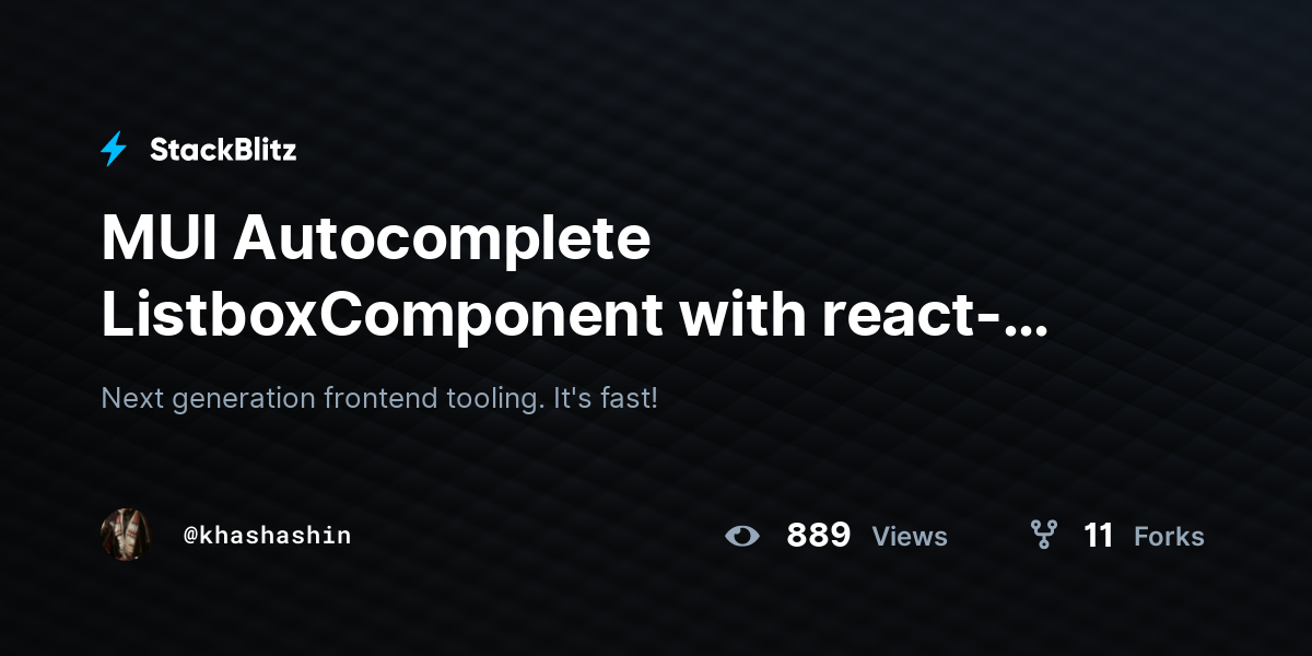 MUI Autocomplete ListboxComponent with react-window and FixedSizeList ...