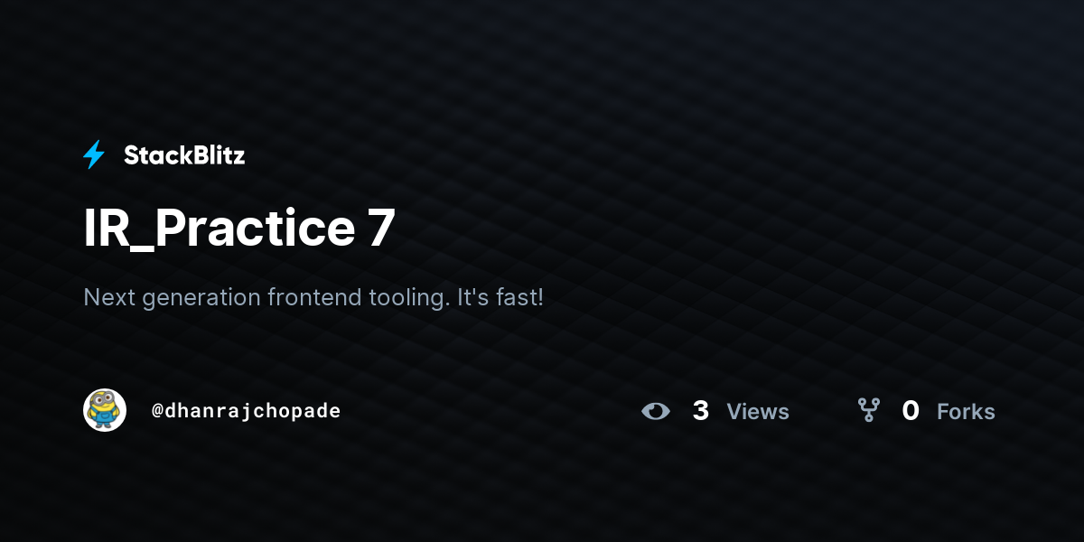 IR_Practice 7 - StackBlitz