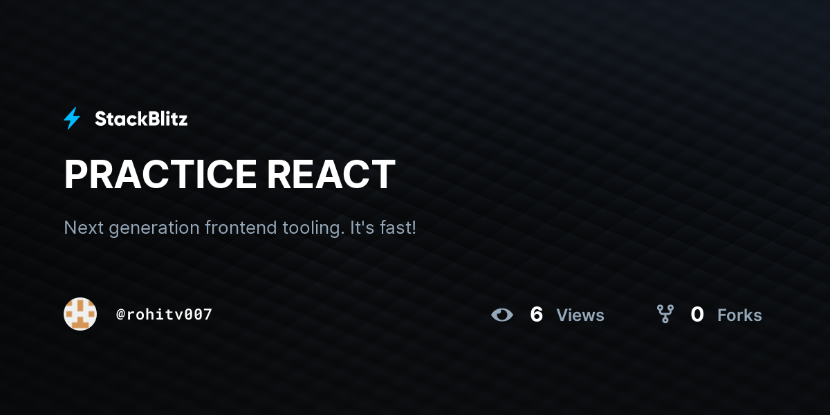 PRACTICE REACT - StackBlitz