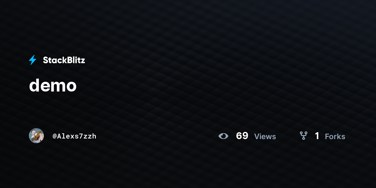demo - StackBlitz