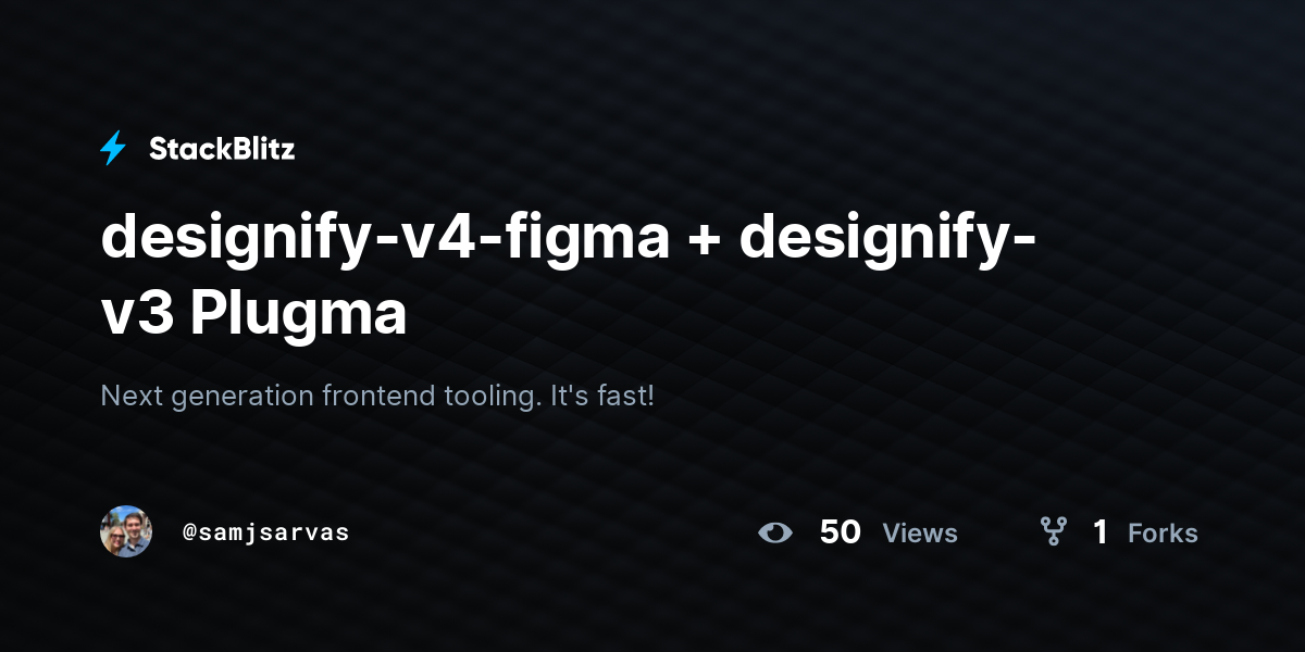 designify-v4-figma + designify-v3 Plugma - StackBlitz