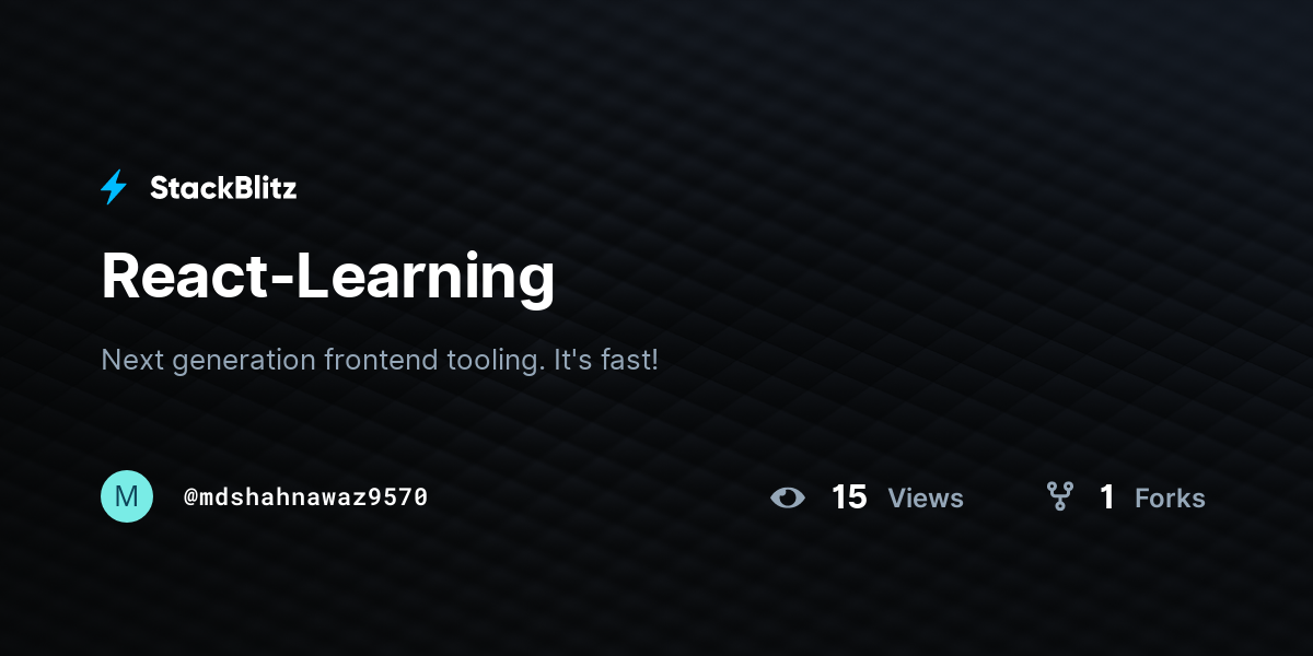 React-Learning - StackBlitz