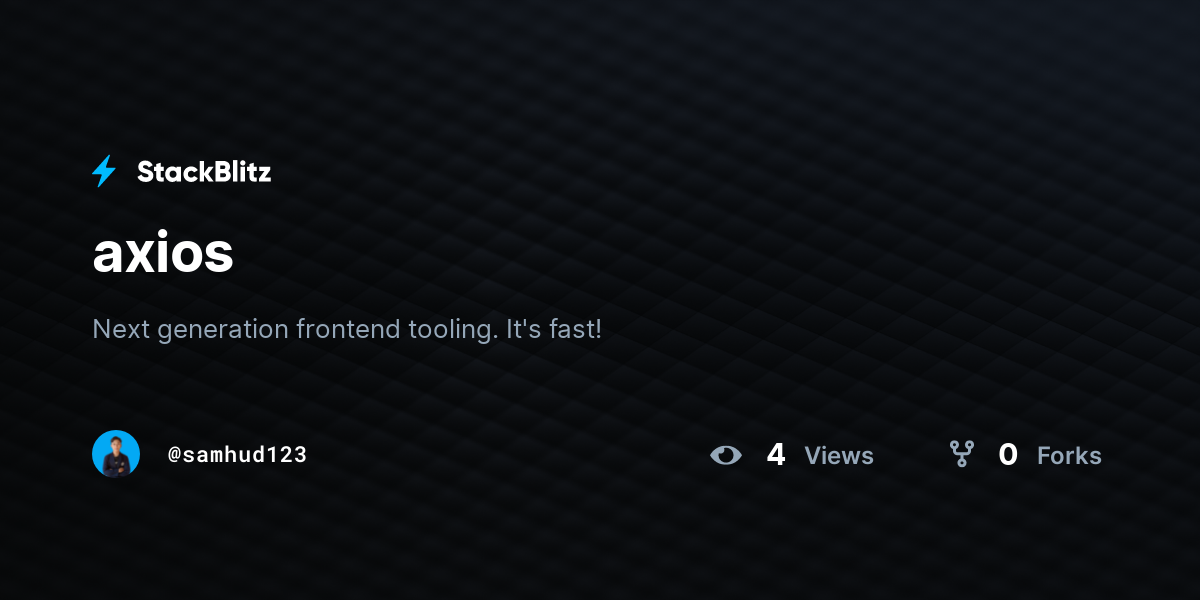 axios - StackBlitz