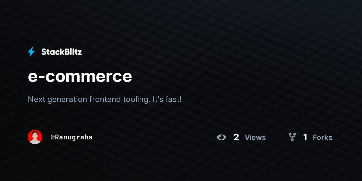 e-commerce - StackBlitz