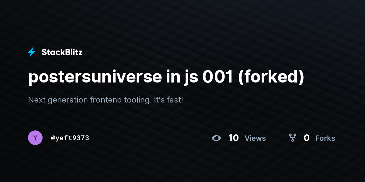 postersuniverse in js 001 (forked) - StackBlitz