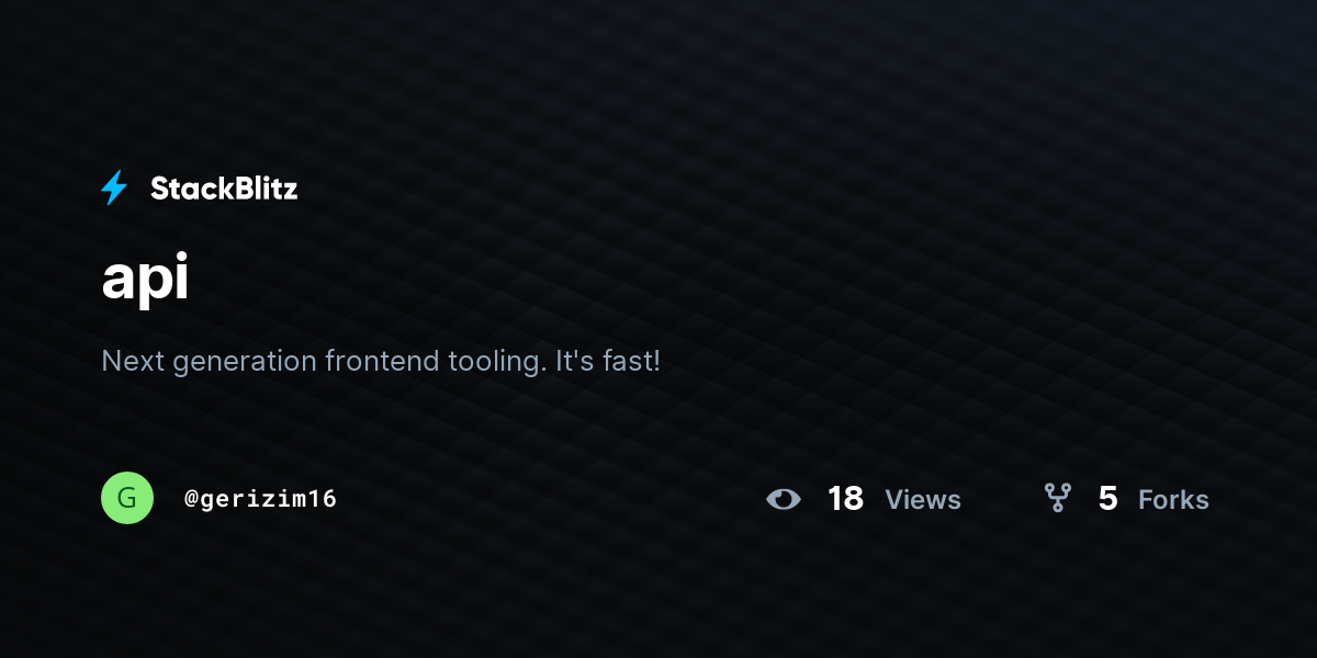api - StackBlitz