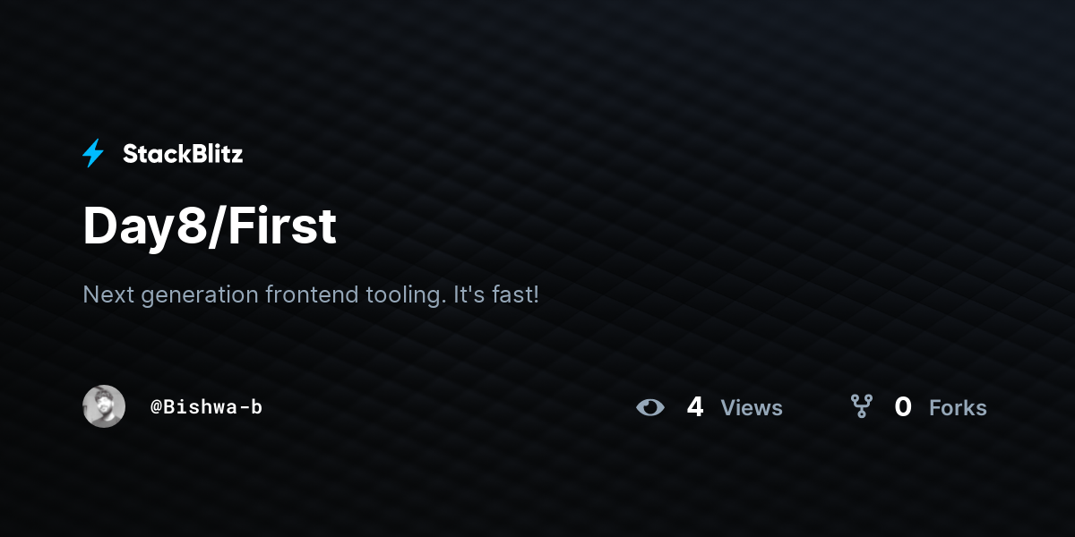 Day8/First - StackBlitz