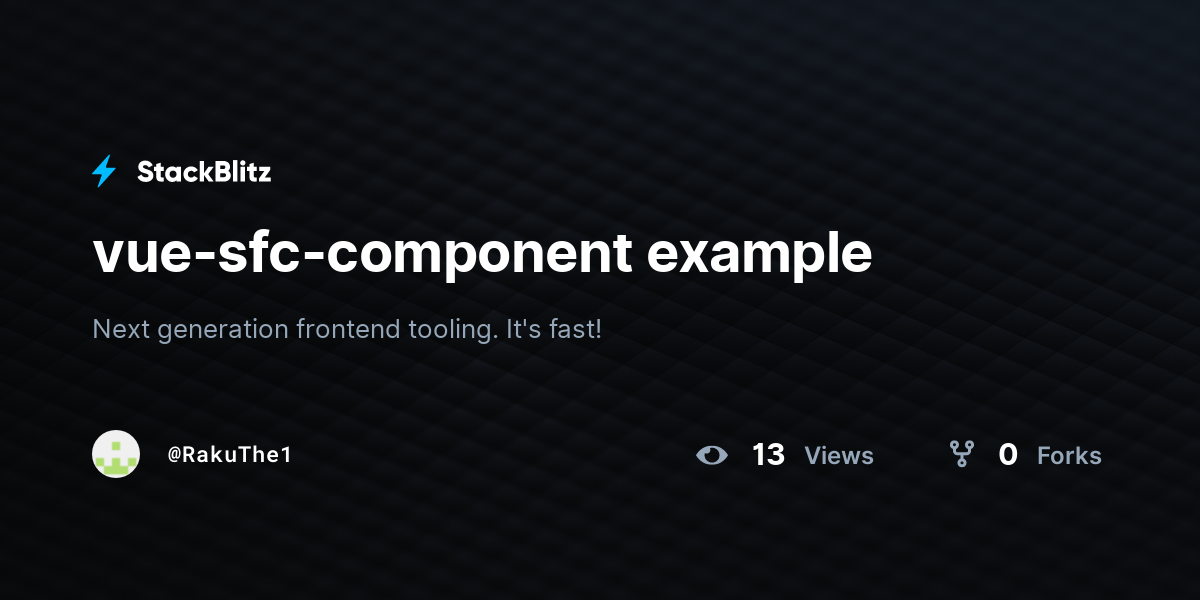 vue-sfc-component example - StackBlitz