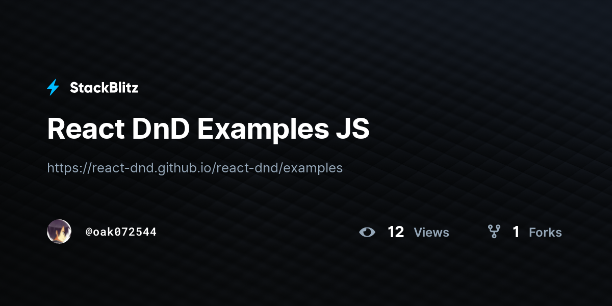 React DnD Examples JS - StackBlitz