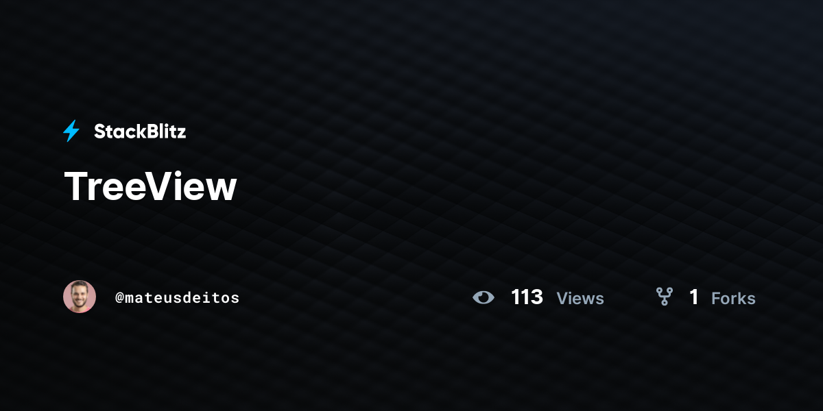 TreeView - StackBlitz