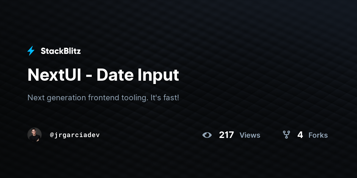 NextUI - Date Input - StackBlitz