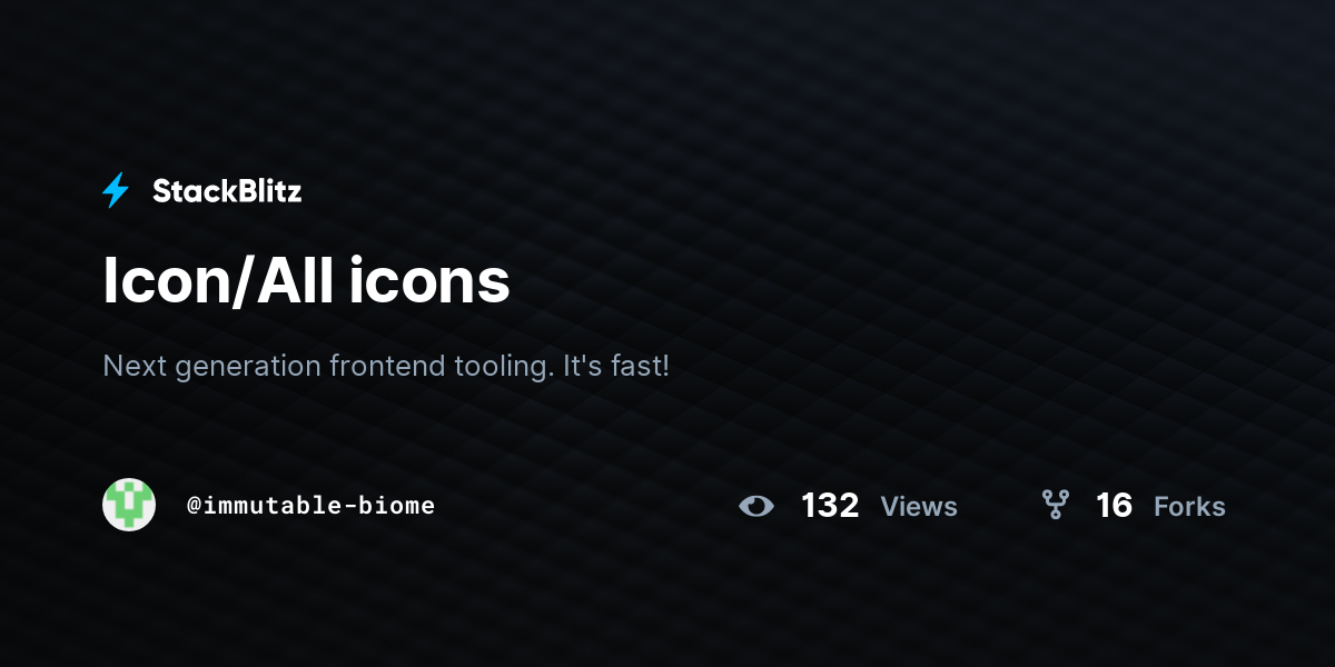 Icon/All icons - StackBlitz