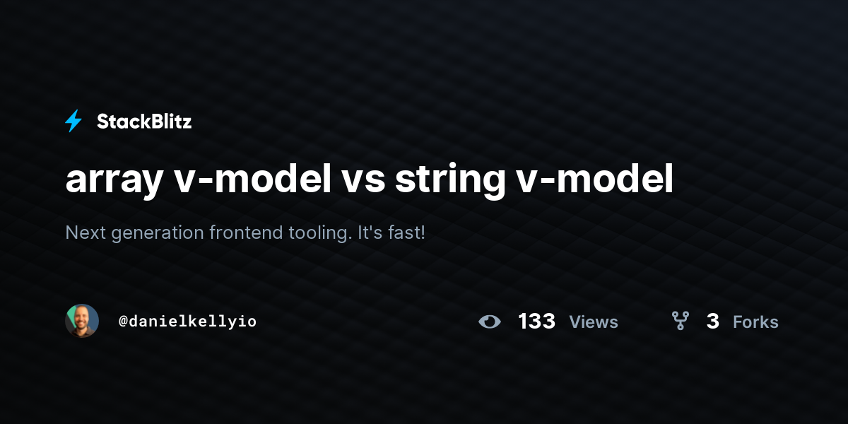 array v-model vs string v-model - StackBlitz