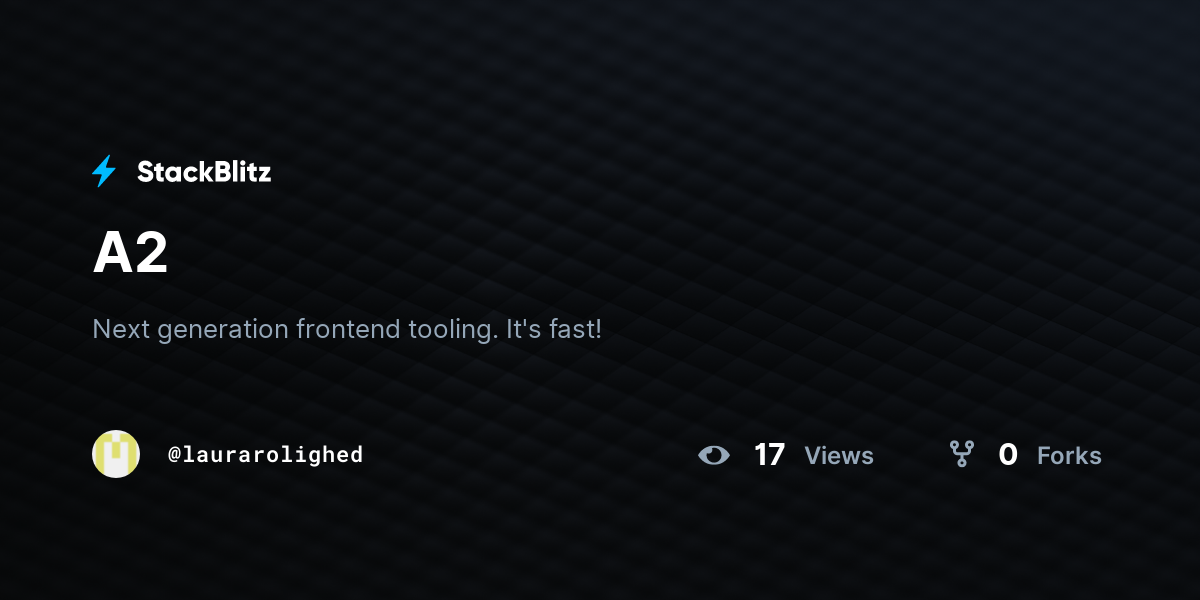 A2 - StackBlitz