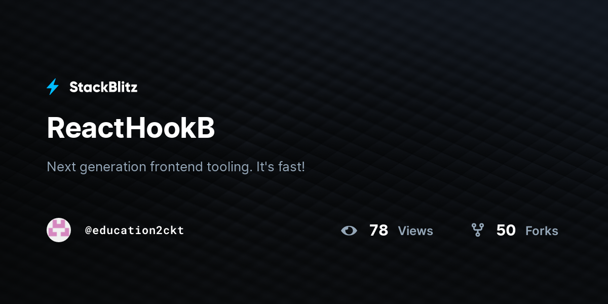 ReactHookB - StackBlitz